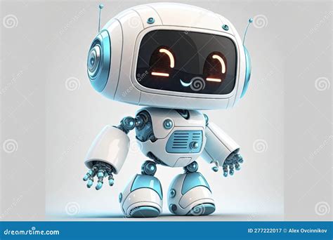 Happy Smiling Robot For Modern Website Design Stock Image Image Of