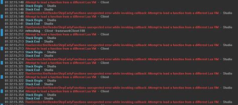 Attempt To Load A Function From A Different Lua Vm Scripting Support Developer Forum Roblox