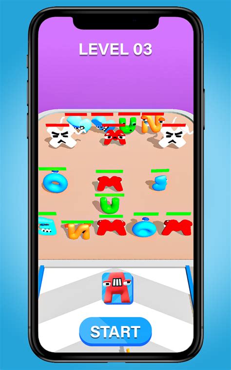 Alphabet Monster Merge Master ABC Lore Run Merge Fight 3D Letter