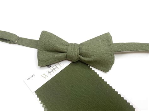 Olive Green Necktie Pocket Square Davids Bridal Tie Etsy