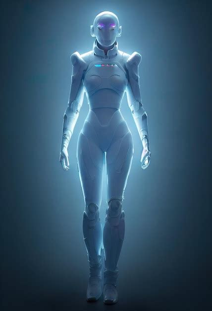 Premium Photo Digital Illustration Of Female Robot Body