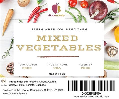 Gourmanity Dehydrated Mixed Vegetables All Natural Gluten Etsy