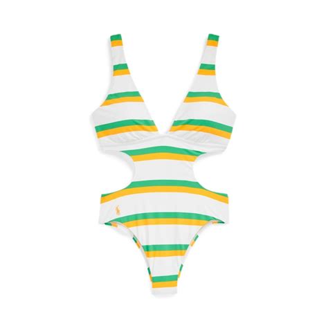 Gestreifter Badeanzug Mit V Ausschnitt Für Women Ralph Lauren® De
