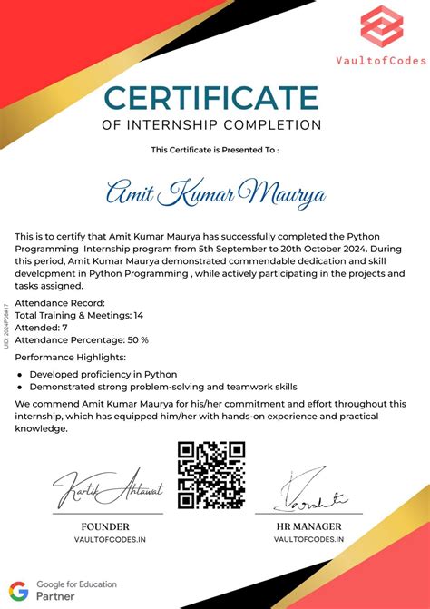 Amit Kumar Maurya On Linkedin Python Internship Learning Vaultofcodes