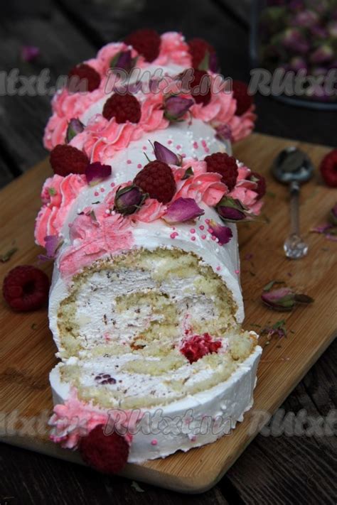 Бисквитный рулет с крем чизом 12 фото в рецепте