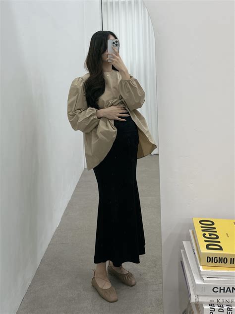 제이린 머메이드임부골지트임스커트블랙