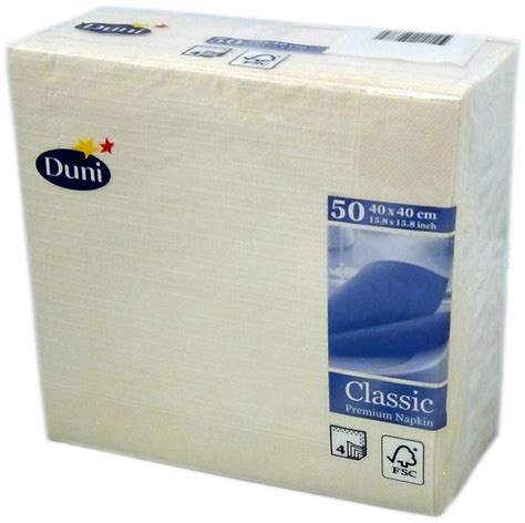 Duni 50 Zelltuch Servietten 4 Lagig Klassik Champagne 40cm X 40cm