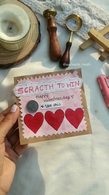 Snehal Salunkhe On Instagram Cute Diy Scratch Card For Your Loved