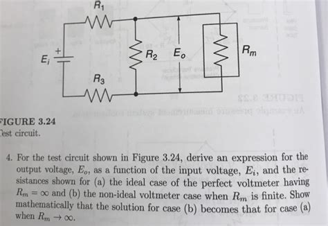 Solved For The Test Circuit Shown In Figure 324 Derive