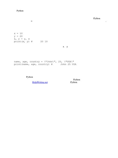 Python元组赋值 Pdf Python元组赋值 Pdf