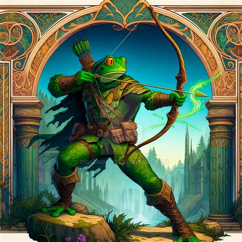 Frogfolk Ranger Archer Dnd Character Adoptable Art By Dissunder On