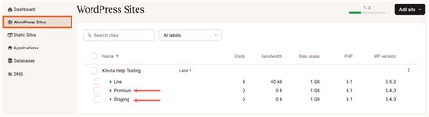 Wordpress Hosting Staging Environments Kinsta® Docs