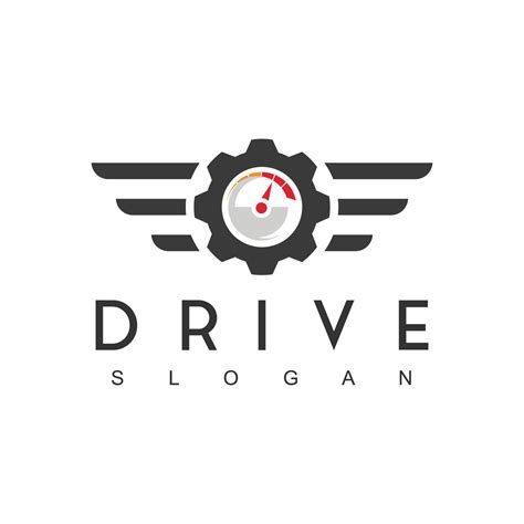 Car Drive Logo Template Speedometer Racing Team And Garage Icon