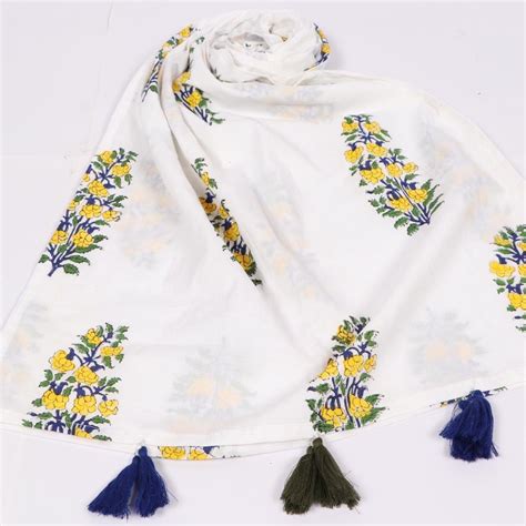 Block Printed Cotton Scarf At ₹ 180piece In Jaipur Id 2856858546712