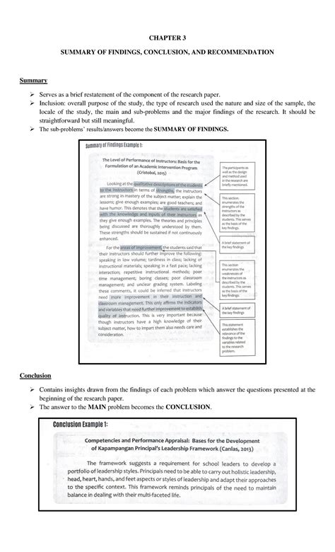 Chapter 3 None Chapter 3 Summary Of Findings Conclusion And