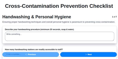 Cross Contamination Prevention Checklist Template Your Essential Guide