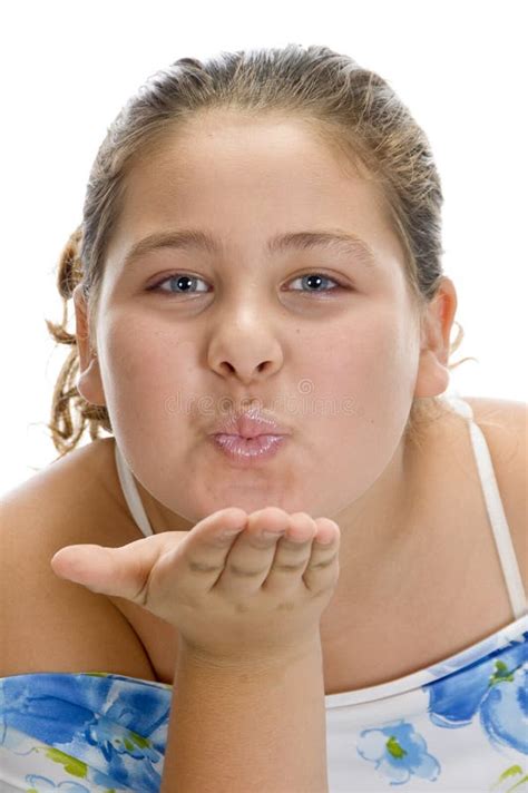 Girl Giving Flying Kiss Stock Image Image Of Alone Cute 6618829