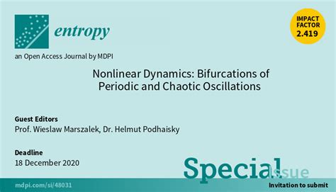 New Special Issue Nonlinear Dynamics Bifurcations Of Periodic And Chaotic Oscillations