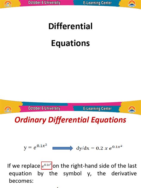 1 Ordinary Differential Equation Pdf Ordinary Differential Equation Derivative