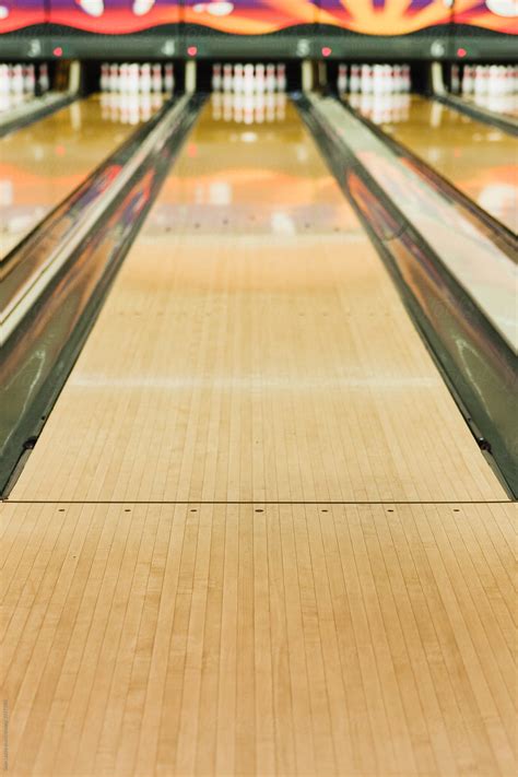 Bowling Empty Bowling Alley With Copyspace By Stocksy Contributor
