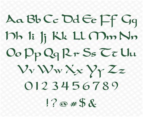 Celtic Font Irish Font Gaelic Font Celtic Letterig Font Celtic Etsy