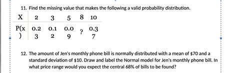 Solved Find The Missing Value That Makes The Following A Chegg Com