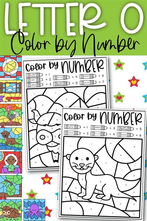 Letter O Color By Number Coloring Sheets Ice Cream N Sticky Fingers