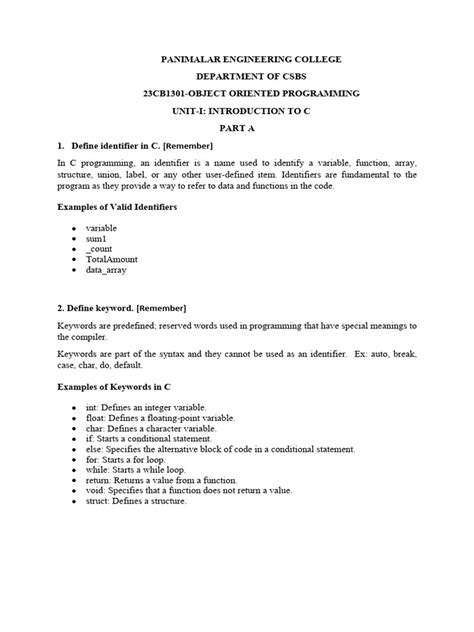 Oops Qb Sem 3 Pdf Pointer Computer Programming Control Flow