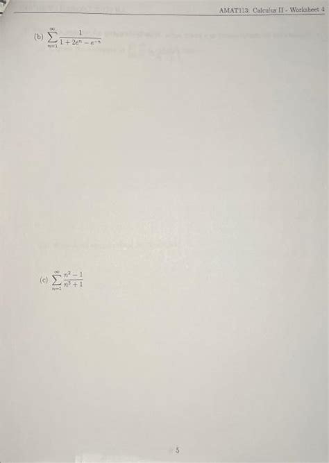 solved ∑n 1∞1 2en−e−41 c ∑n 1∞n3 1n2−1