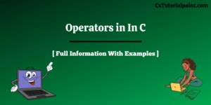 Operators In C Language Full Information With Examples