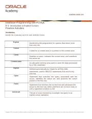 Plsql Practice Docx Database Programming With Pl Sql