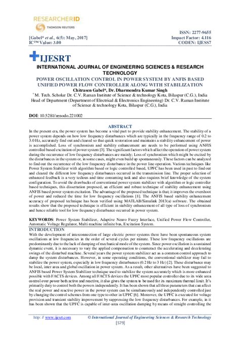 power oscillation control in power system by anfis based unified power
