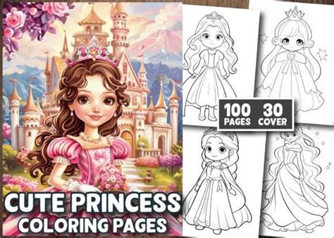 100 Cute Pruncess Coloring Pages Etsy