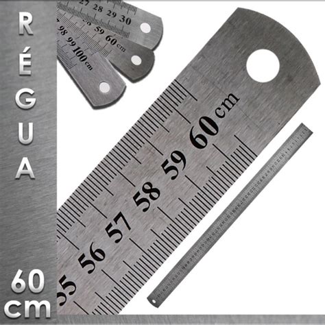 Régua De Aço Inox De 60cm 24 Polegadas Shopee Brasil