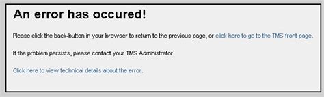 Solved Tms Getting Error When Loggin Into It Value Cannot Be Null