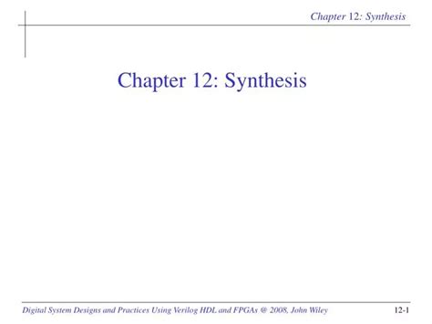 PPT Chapter 12 Synthesis PowerPoint Presentation Free Download ID 645168