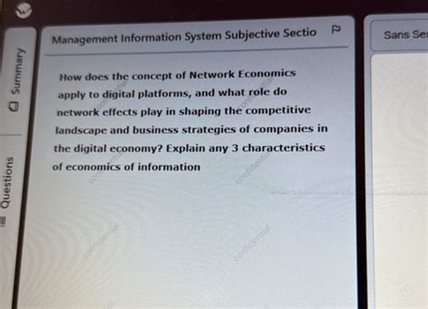 Management Information System Subjective Studyx