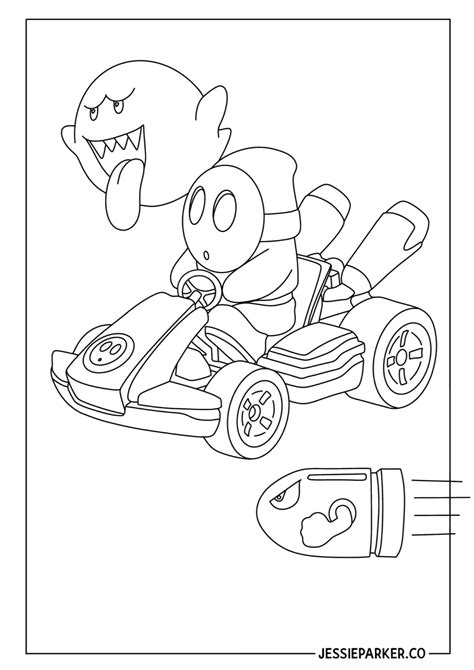 Shy Guy Colouring Pages Super Mario Bros Free Printables Jessie