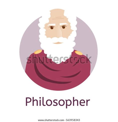 Greek Philosopher Vector Illustration Stock Vector Royalty Free 563958343