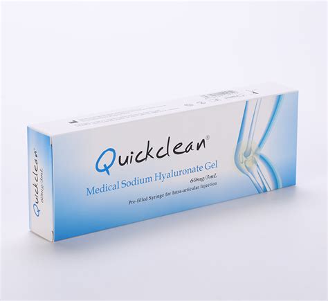 Non Cross Linked Pure CE Singjoint Syringe In A Box Ha Joint Injections China Hyaluronic
