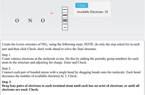 Solved Create The Lewis Structure Of No 2 Using The
