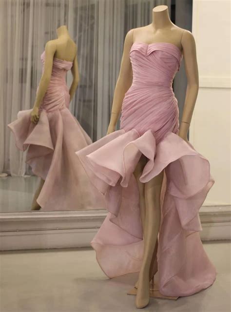 Pink Strapless Sweetheart Mermaid Prom Dresses With Ruched On Luulla