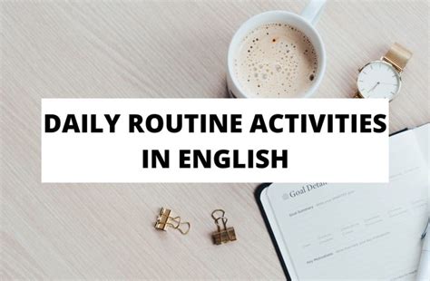 Daily Routine In English [complete List Example Sentences] Speak English By Yourself Learn