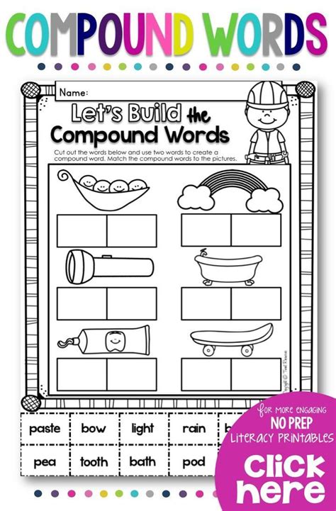 Compound Words For Kindergarten Worksheets