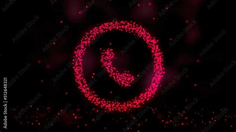 Animation Of Plexus Network From Call Symbol On Colorful Background With Flowing Of Plexus