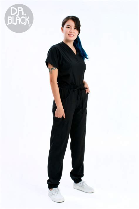 Pijama Quirúrgica Negro Dama Dr Black