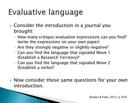 Ppt Using Academic Vocabulary Iv Evaluative Language And Reviewing
