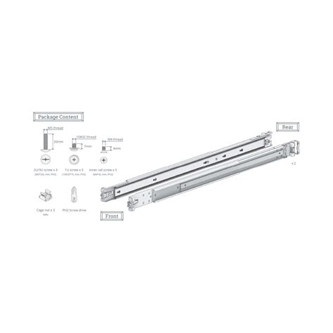 Synology Rks 02 Sliding Rail Kit For Synology Rackmount Servers Linkqage
