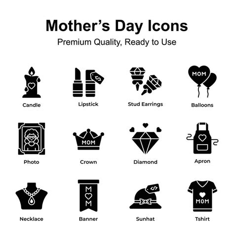 Take A Look At This Amazing Mothers Day Icons Set In Modern Style