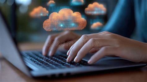 Modern Cloud Technologies Data Processing Concept Cyberspace